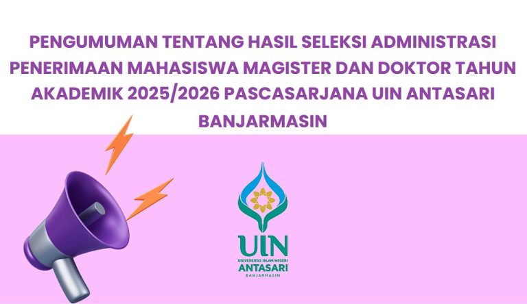 PENGUMUMAN HASIL SELEKSI ADMINISTRASI CALON MAHASISWA BARU PASCASARJANA – Pascasarjana UIN ...